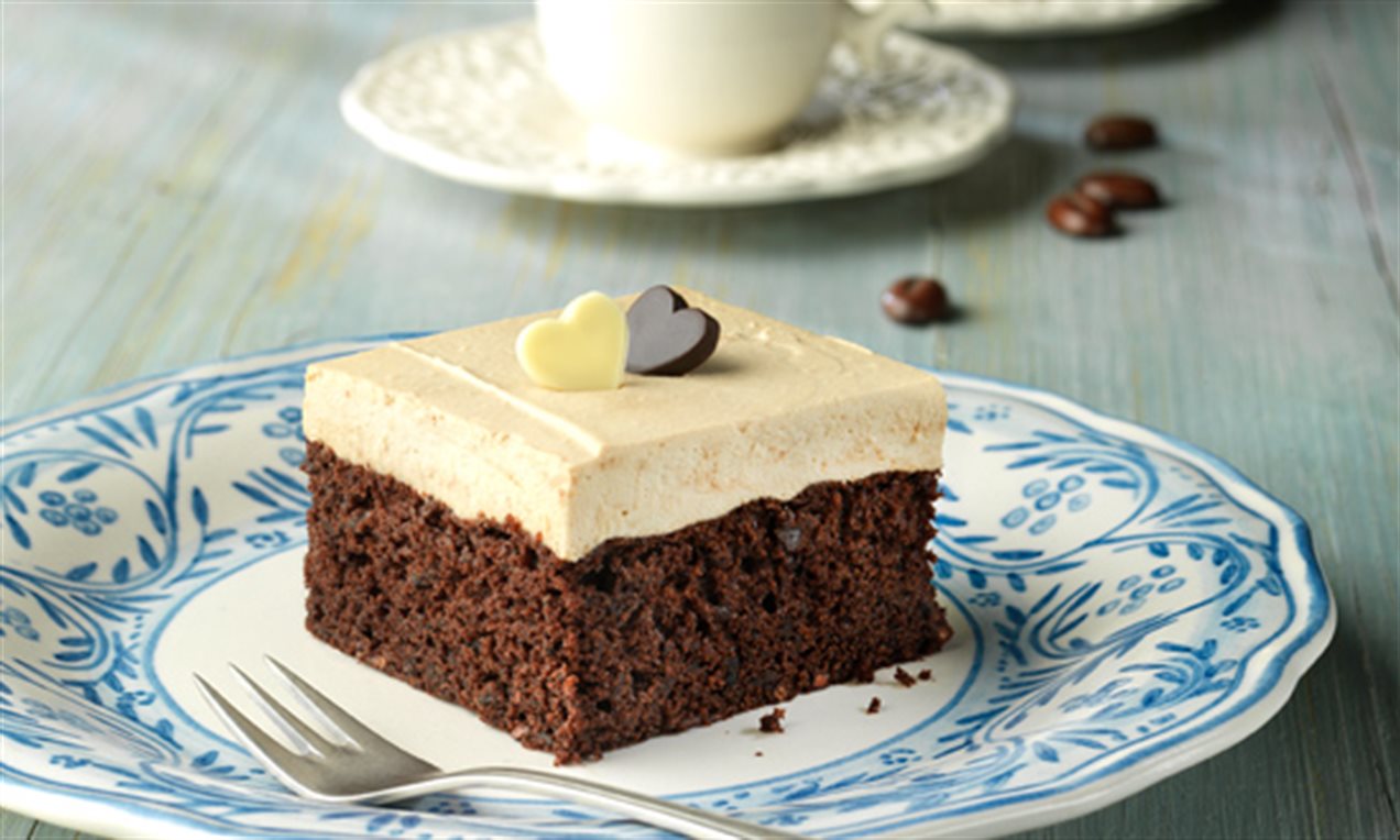 Cuadrados de chocolate y crema de café Receta | Dr. Oetker