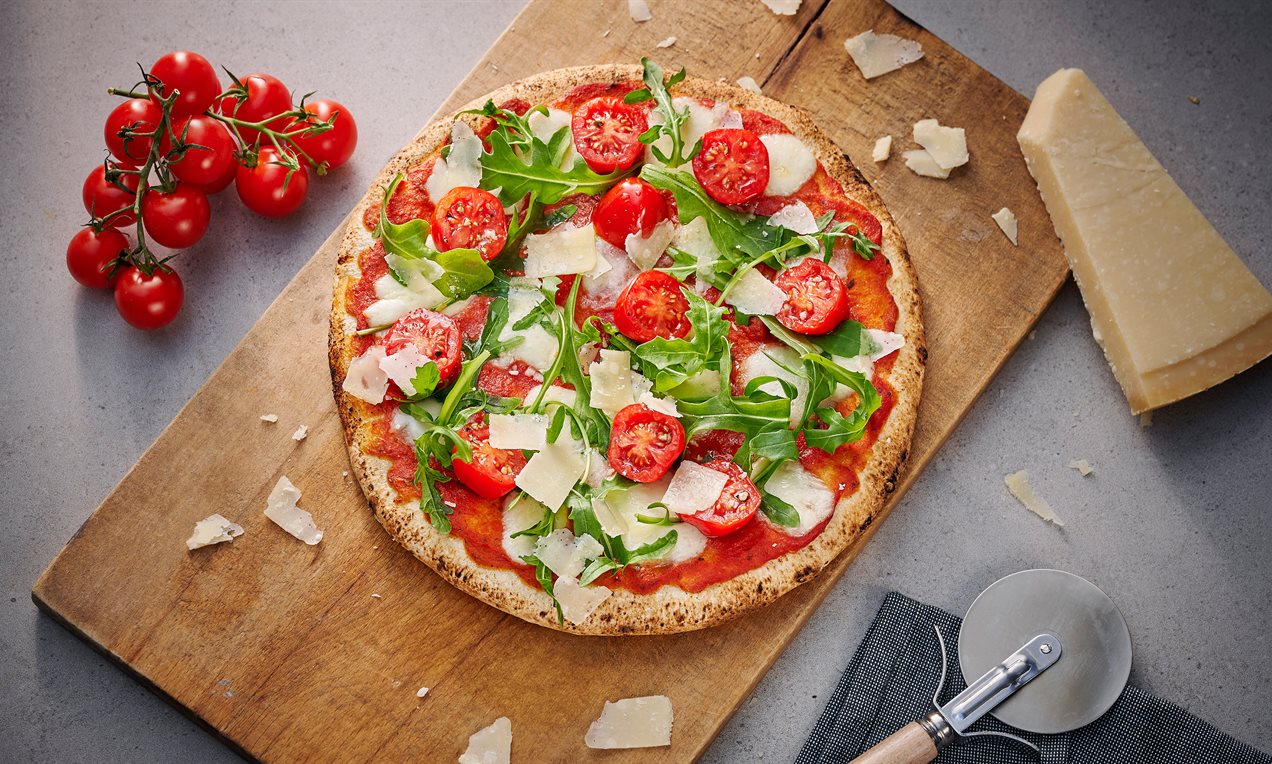 Pizza casera Rúcula y Parmesano Receta | Dr. Oetker