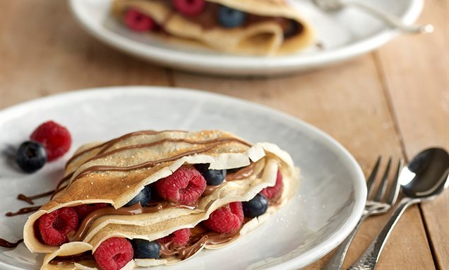 Crepes con Nutella y frutos rojos Receta | Dr. Oetker